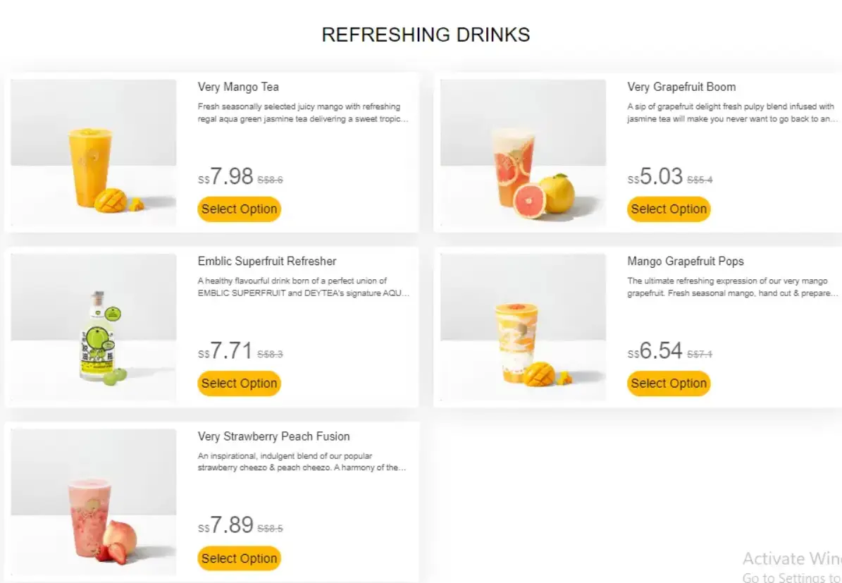 HEYTEA MENU SINGAPORE PRICES LATEST 2024