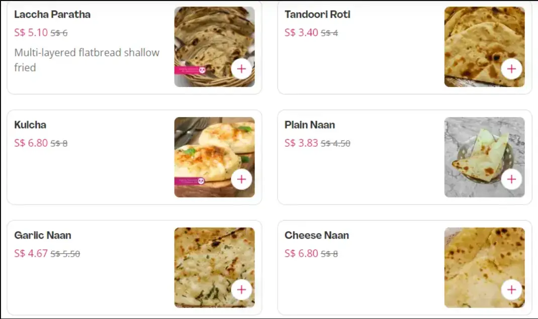 ANGLO INDIAN MENU SINGAPORE PRICES 2024