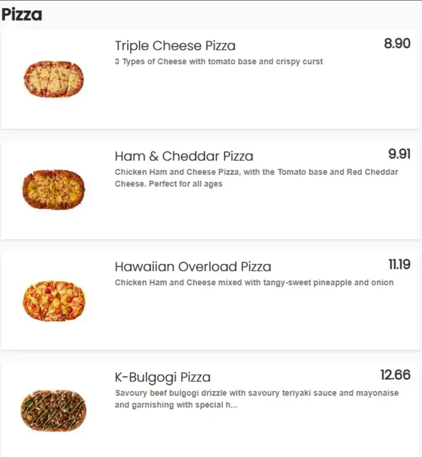 GOPIZZA MENU SINGAPORE PRICES 2024